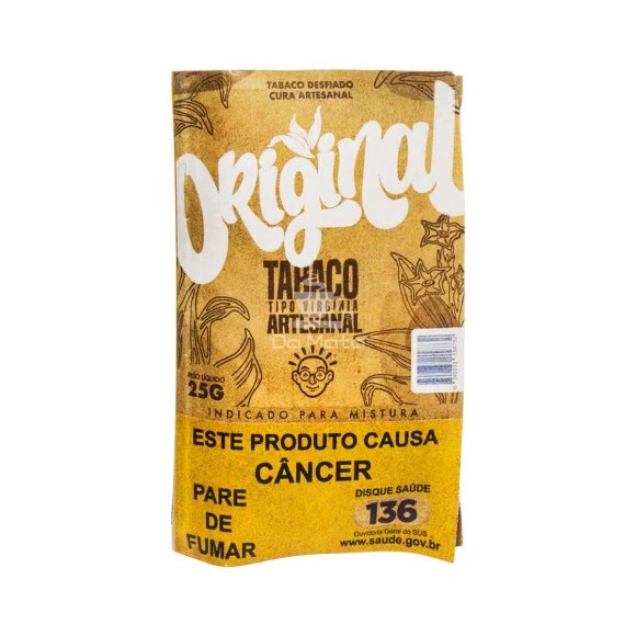 Tabaco Original Brasil Tipo Virginia Artesanal - 25g - Raízes Surf